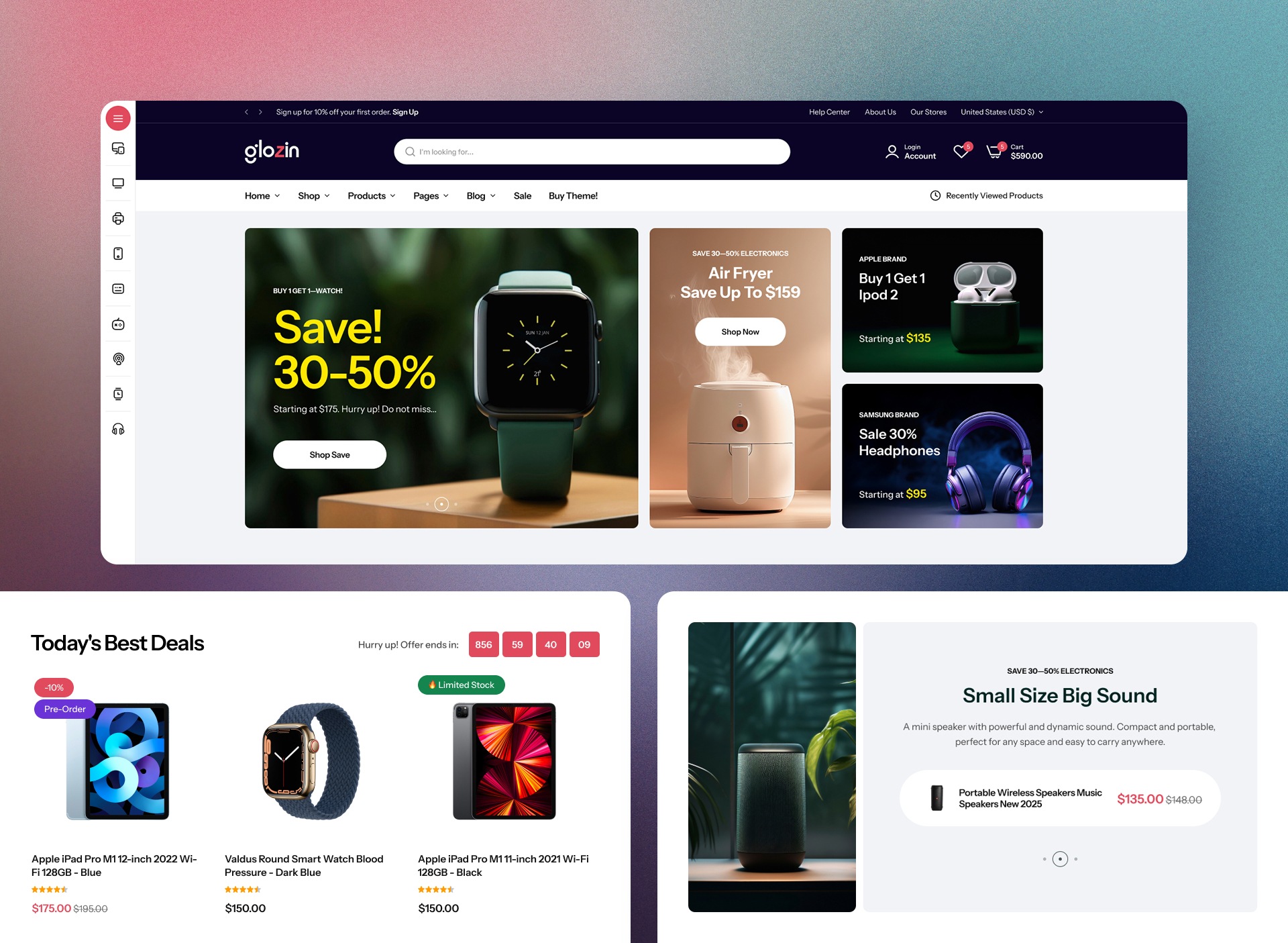 Glozin - Multipurpose WooCommerce WordPress Themes